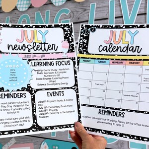 June and July Newsletter Templates - Weekly or Monthly Editable ...