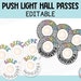 Push Light Classroom Hall Pass System - Editable School Pass Signs ...