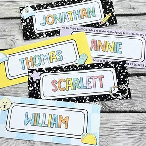 Student Desk Tags or Classroom Name Plates - Editable Templates ...