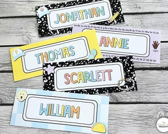 Groovy Classroom Desk Name Tags - Etsy