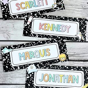 Student Desk Tags or Classroom Name Plates - Editable Template - Pastel ...