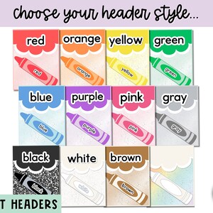 Color Word Posters for Classroom - Editable Printable Posters - Crayons ...