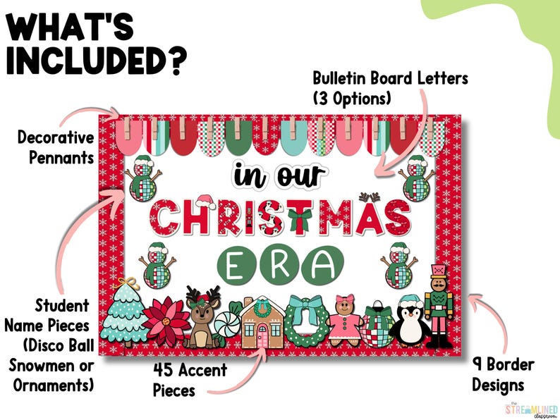 Christmas Bulletin Board Kit | Holiday Door Decor for Classroom ...
