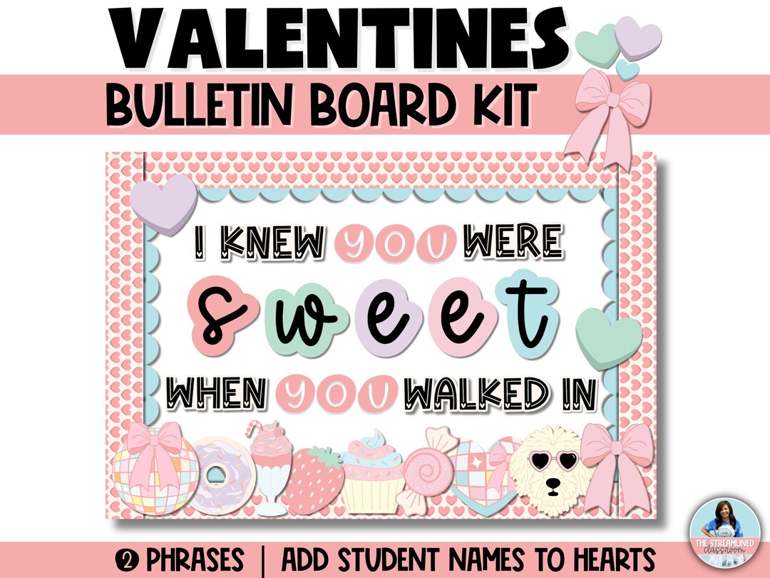 Valentines Day Bulletin Board Kit or Classroom Door Decoration Idea ...