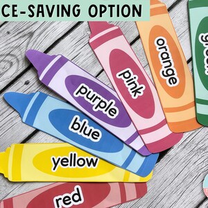 Color Word Posters for Classroom - Editable Printable Posters - Crayons ...