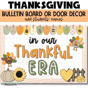 Thanksgiving Bulletin Board or Classroom Door Decor Kit - Cute ...