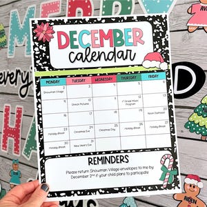 December Newsletter Template - Weekly or Monthly Editable Classroom ...