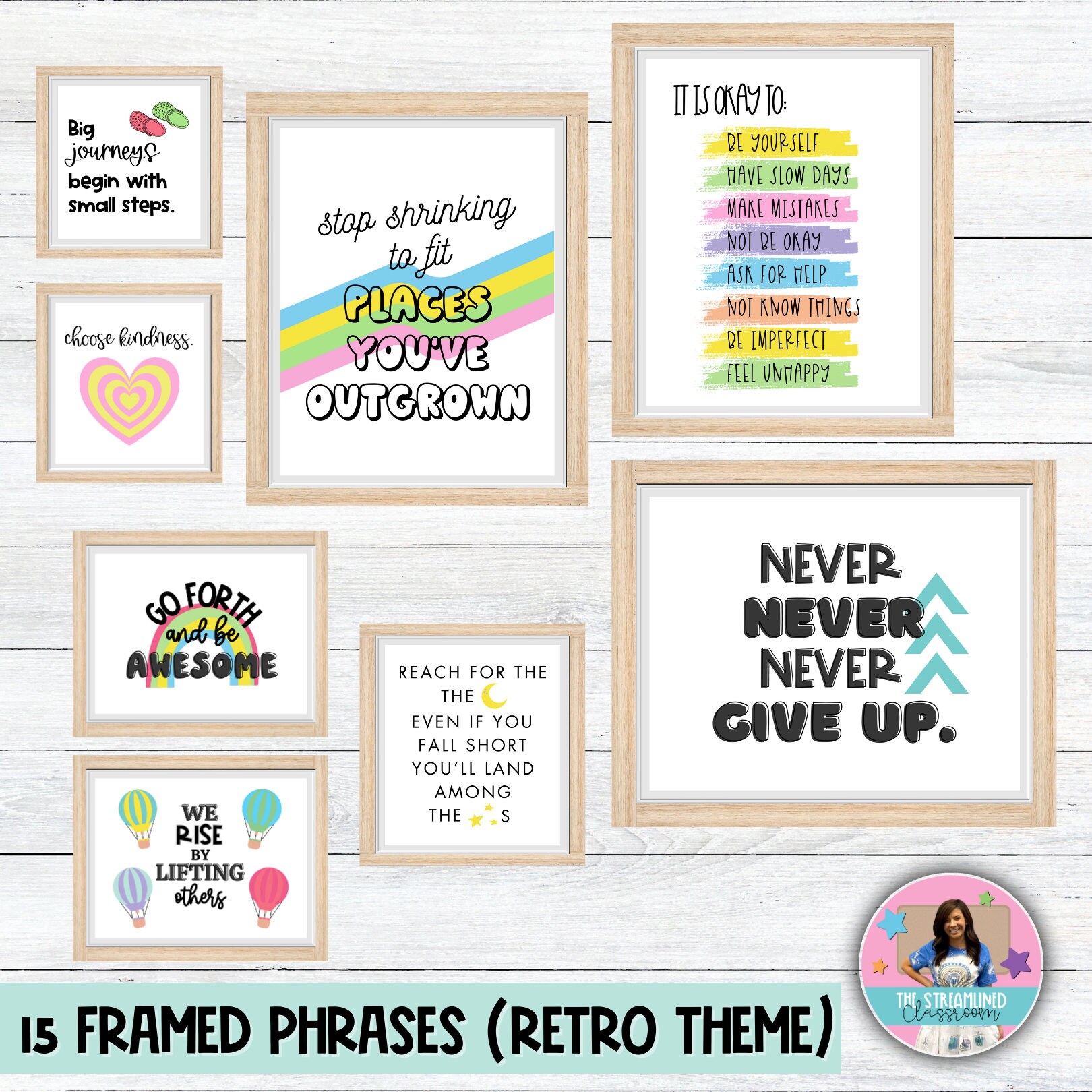 Motivational Quotes Bulletin Board or Classroom Door Retro Theme ...