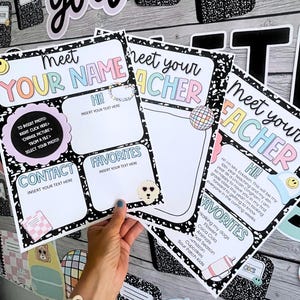 Composition Notebook Meet the Teacher Templates - Editable Meet Your ...