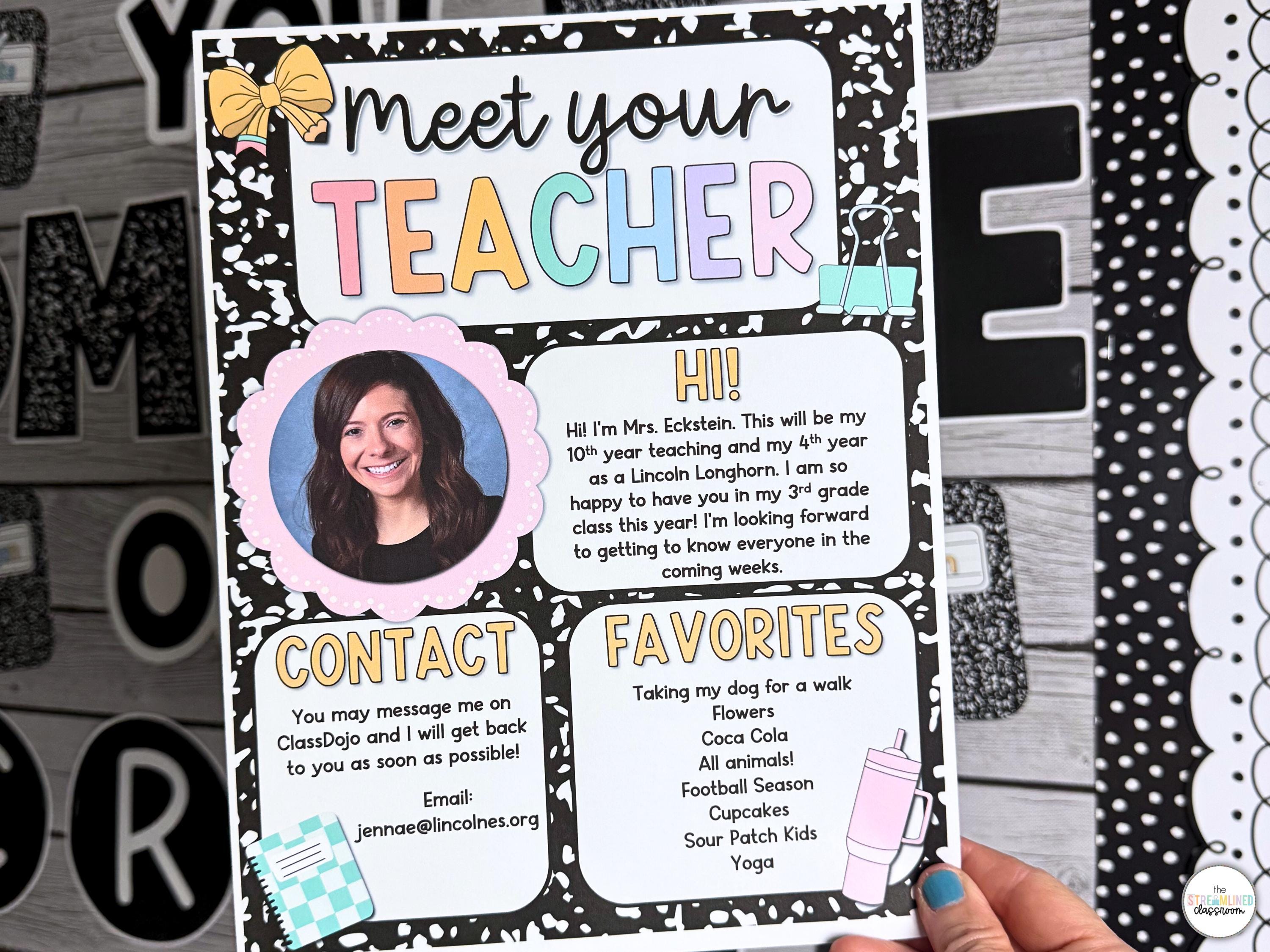 Meet the Teacher Templates - Editable All About Me Teacher Newsletter ...