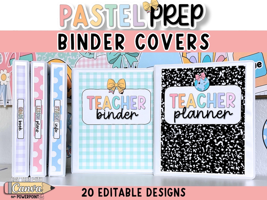 Binder Covers and Spines - Editable Binder Covers for Teachers or ...