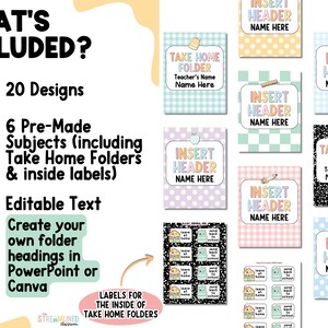 Folder Covers for Student Take Home Folders, Homework, Notebooks ...