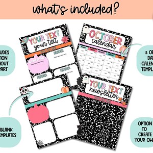 October Newsletter Template - Monthly or Weekly Editable Classroom ...