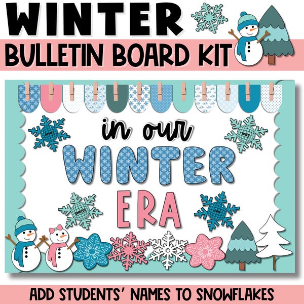 Winter Bulletin Board Kit - Etsy