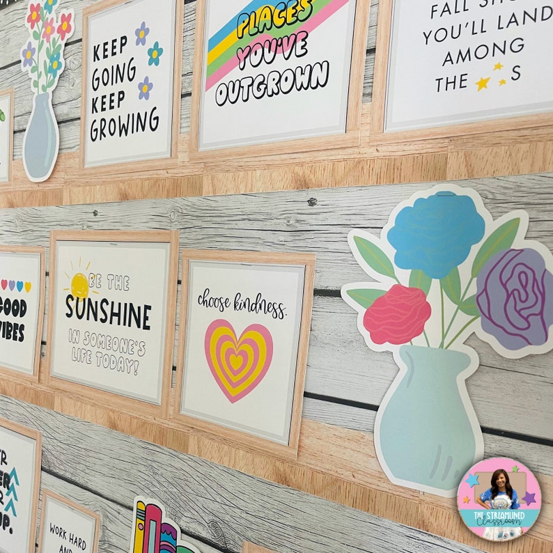 Motivational Quotes Bulletin Board or Classroom Door Retro Theme ...