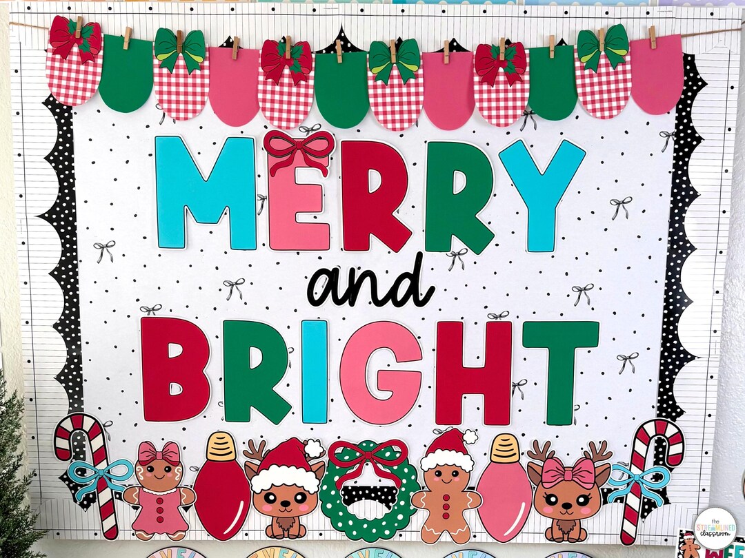 Christmas Bulletin Board Kit | Holiday Door Decor for Classroom ...