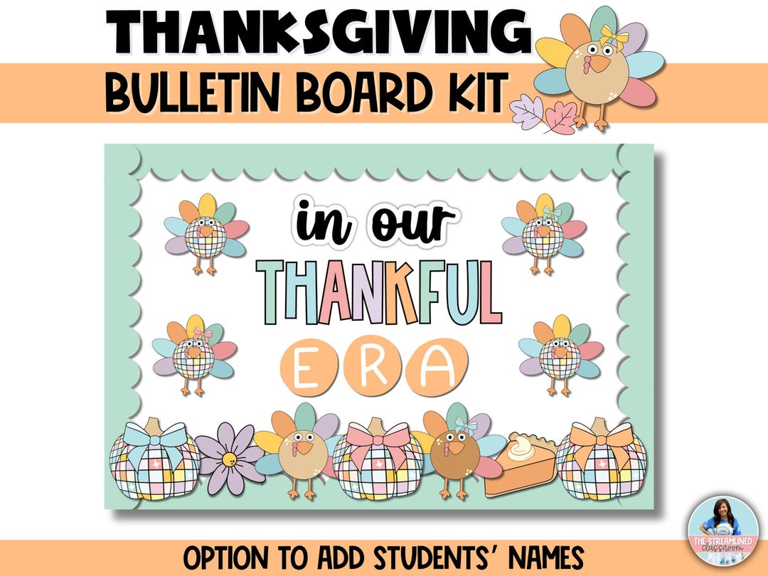 Thanksgiving Bulletin Board or Classroom Door Decor Kit - Printable ...