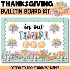 Thanksgiving Bulletin Board or Classroom Door Decor Kit | Printable ...