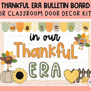 In Our Thankful Era Bulletin Board Kit or Classroom Door Decoration ...