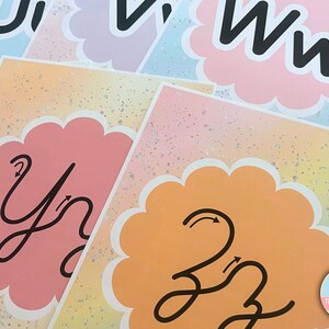 Composition Notebook Alphabet Posters - Pastel Classroom Decor ...