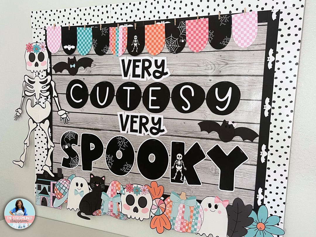 Halloween Bulletin Board Kit - October Classroom Decor - Very Cutesy ...