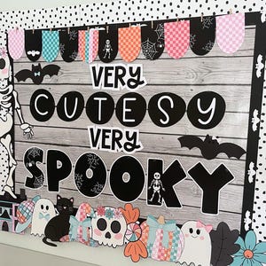 Halloween Bulletin Board Kit - October Classroom Decor - Very Cutesy ...