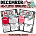 December Newsletter Template - Weekly or Monthly Editable Classroom ...