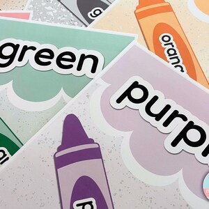Color Word Posters for Classroom - Editable Printable Posters - Crayons ...