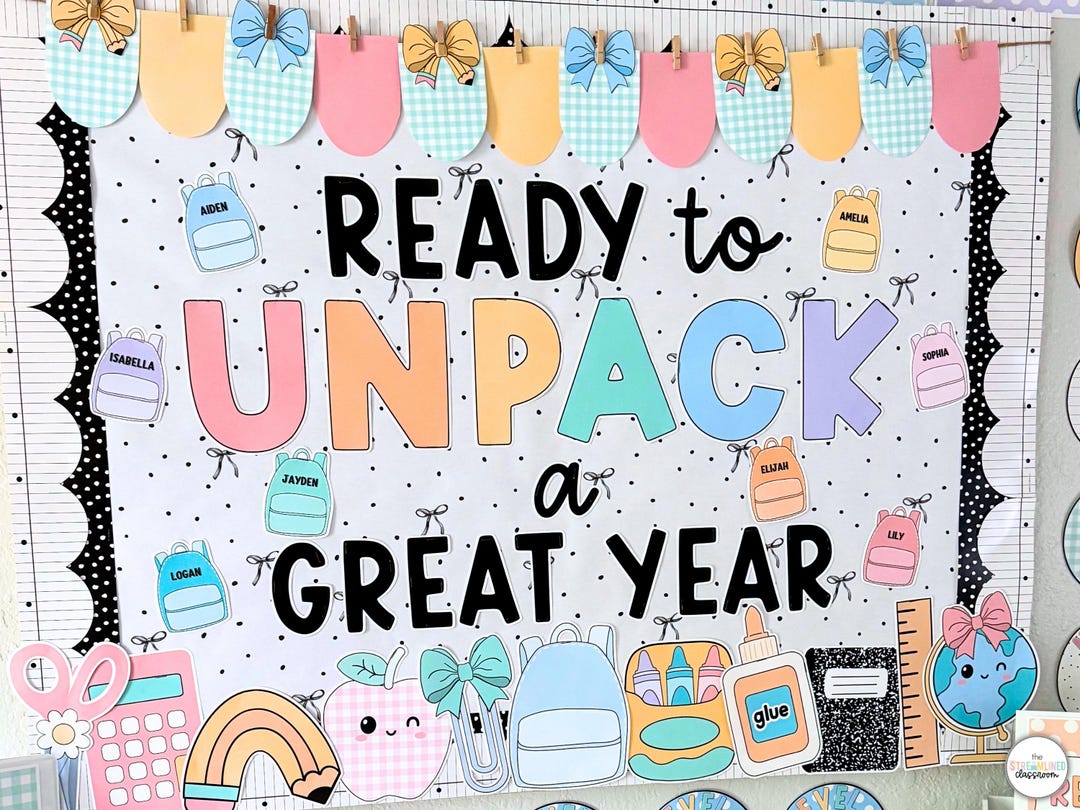 Welcome Back to School Bulletin Board or Classroom Door Decor Kit ...