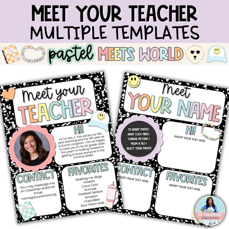 Meet the Teacher Template - Etsy