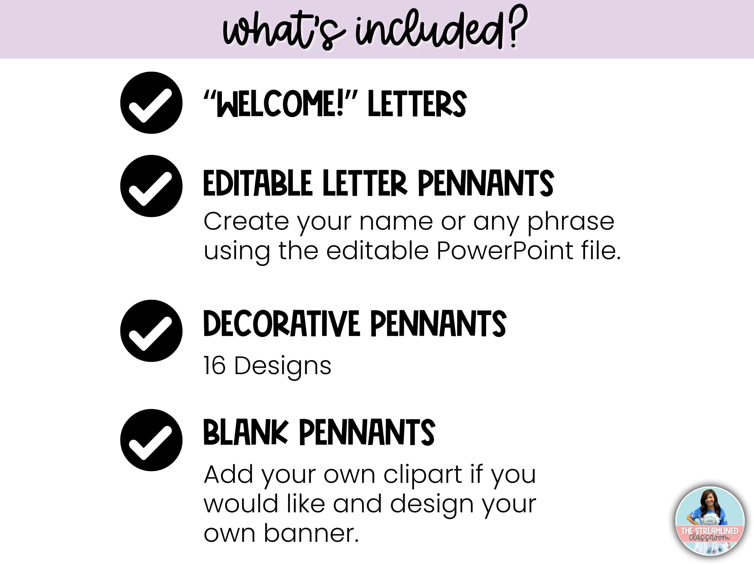Composition Notebook Welcome Banner for Classroom - Editable Pennants ...