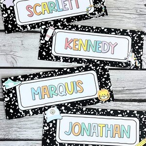 Student Desk Tags or Classroom Name Plates - Editable Templates ...