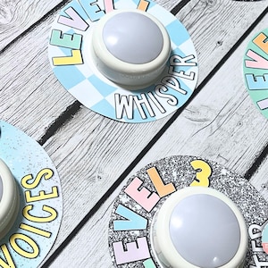 Push Light Voice Level Signs - Editable Voice Level Tap Light Posters ...