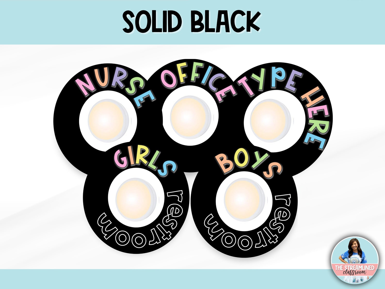 Push Light Classroom Hall Pass System - Editable School Pass Signs ...