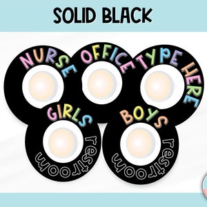 Push Light Classroom Hall Pass System - Editable School Pass Signs ...