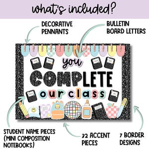 Welcome Back to School Bulletin Board or Classroom Door Decor Kit ...