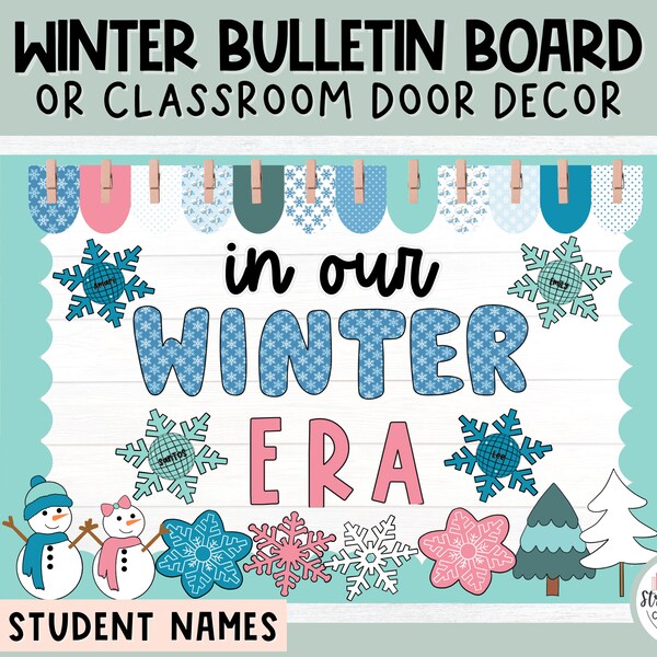 Winter Bulletin Board Kit - Etsy