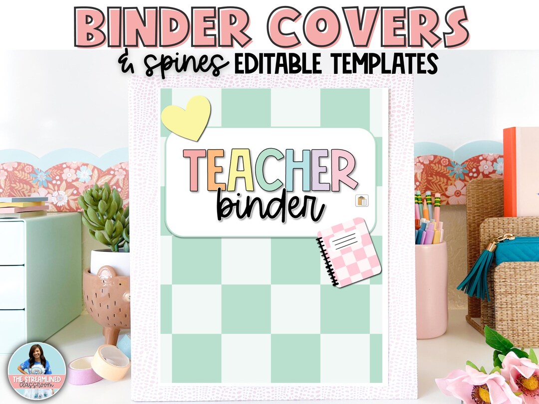 Binder Covers and Spines - Editable Binder Covers for Teachers or ...