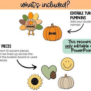 Thanksgiving Bulletin Board or Classroom Door Decor Kit - Cute ...