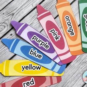 Color Word Posters for Classroom - Editable Printable Posters - Crayons ...