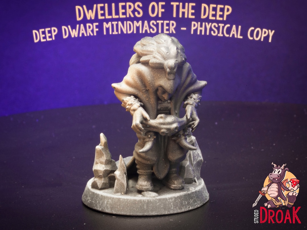Deep Dwarf Mindmaster Dwellers of the Deep 3D Miniatures for D&D, TTRPG ...
