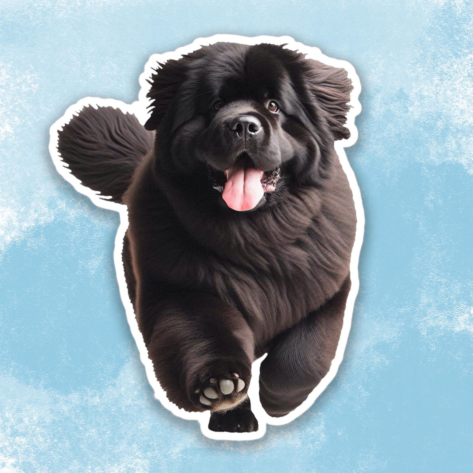 Newfoundland Sticker, Newfie Dog Water Bottle Sticker, Laptop Sticker ...