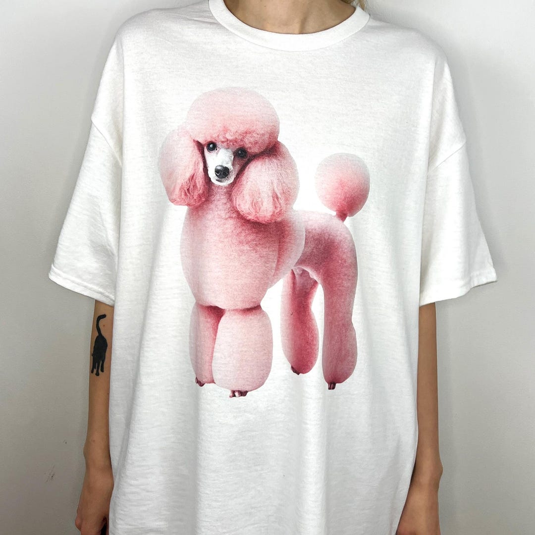Unisex Pink Poodle Shirt, Coquette Dog Shirt, Aesthetic T-shirt - Etsy