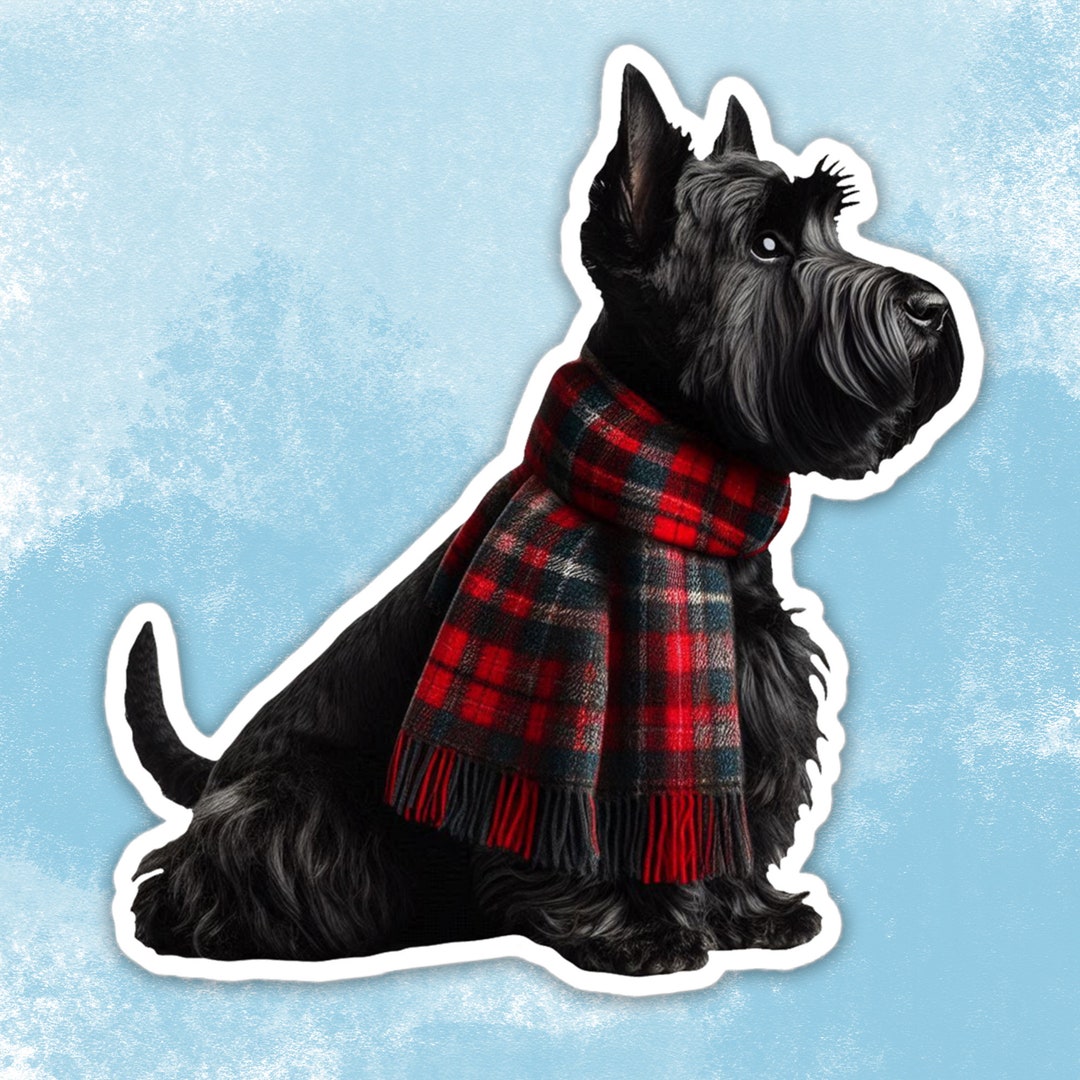 Scottie Dog Sticker, Scottish Terrier Sticker, Dog Water Bottle Sticker ...
