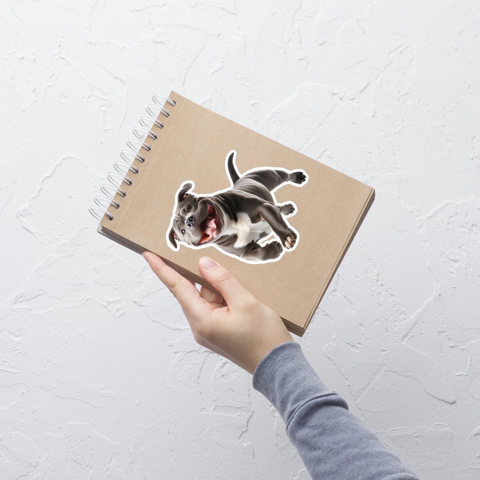 Cute American Bully Sticker, Cute Dog Water Bottle Sticker, Laptop ...