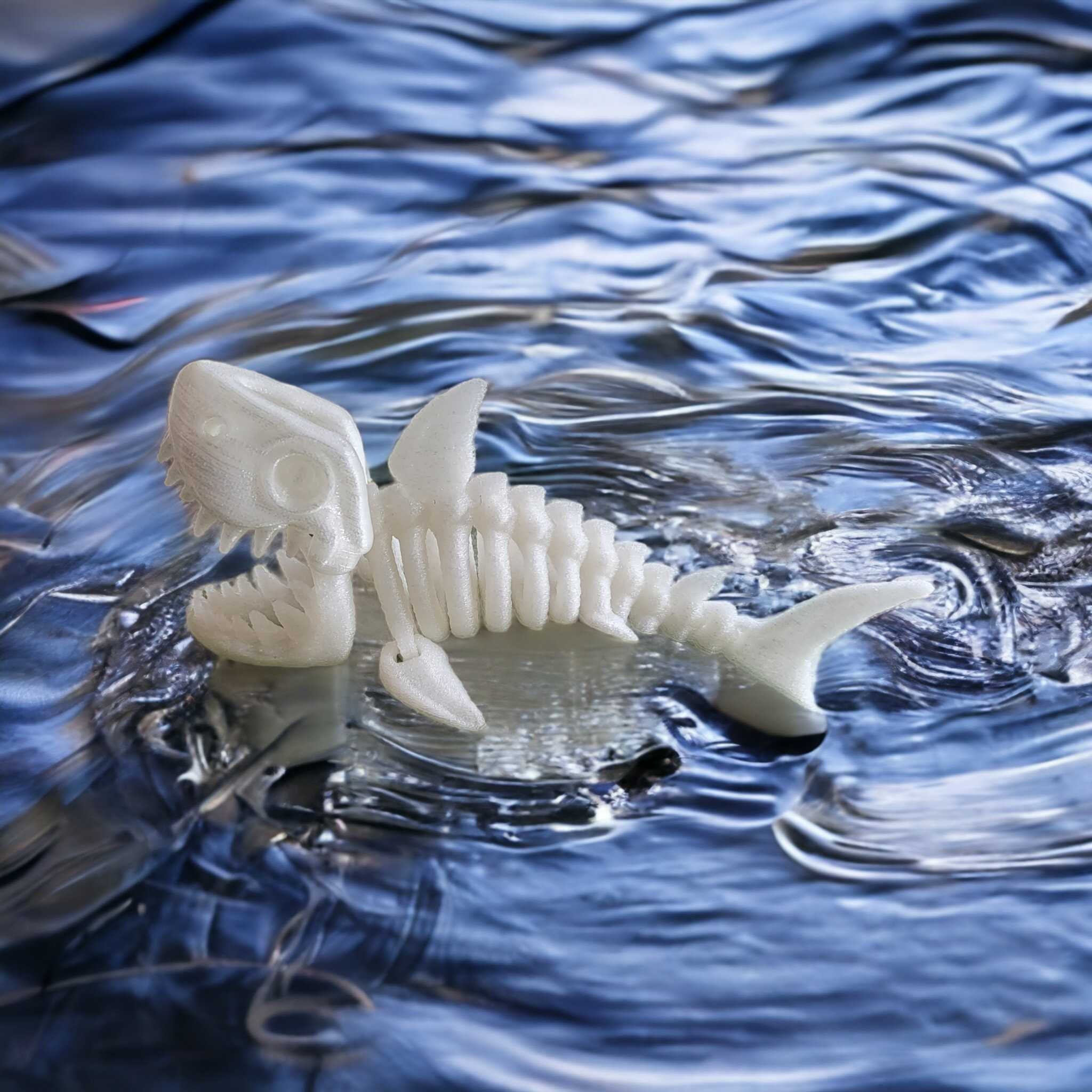 3D Articulated Bone Shark - Etsy