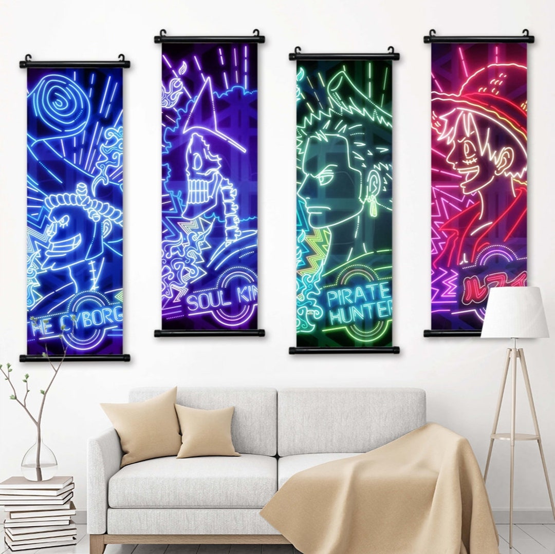 Anime Hang Painting Scroll One Piece Poster Prints Ace One - Etsy