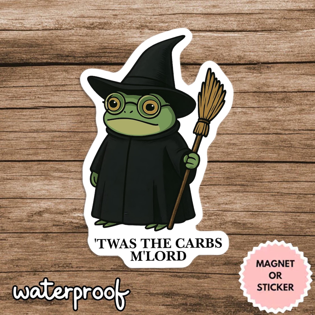 Twas the Tism Frog Wizard Sticker. Funny Autism Sticker, Autism Gift ...