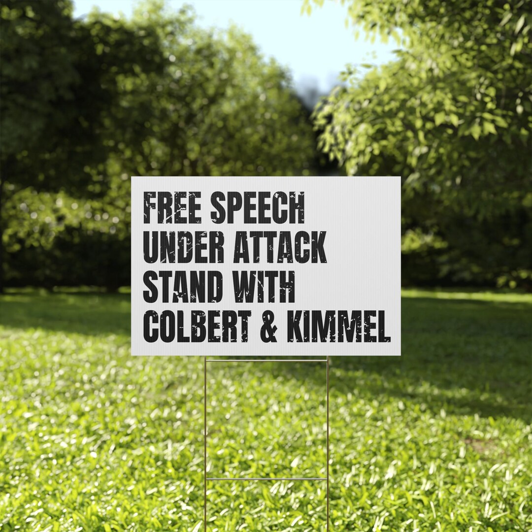 Colbert Kimmel 2028 Yard Sign, Free Speech Yard Sign, Political Sign ...
