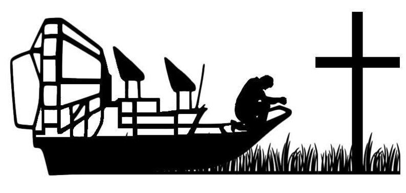 Airboat and Cross Decal - Etsy